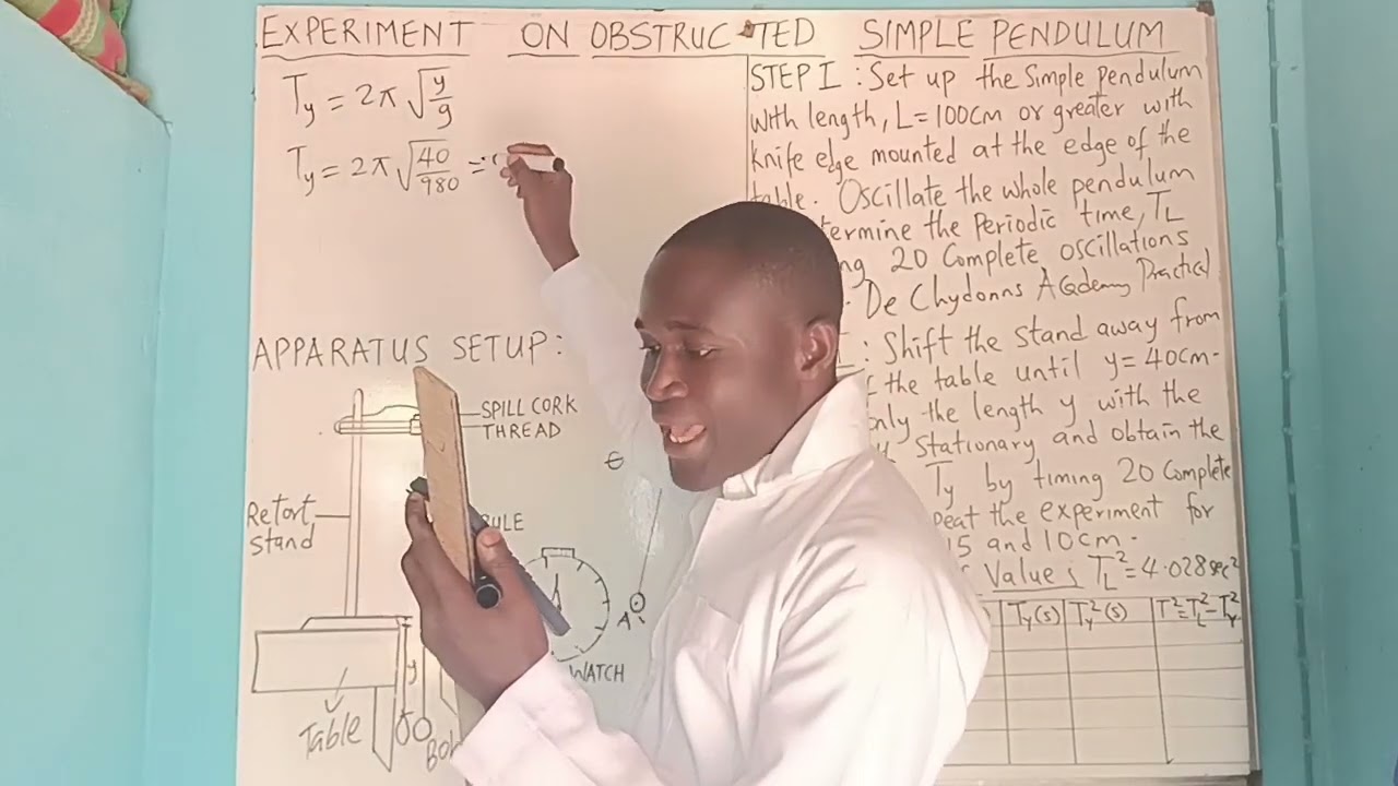 Experiment on Obstructed simple pendulum