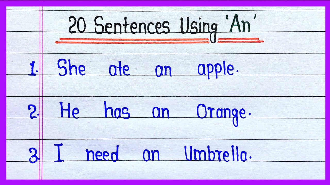 Sentences Using 