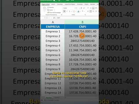 Substituir Valores de CNPJ no Excel | #shorts