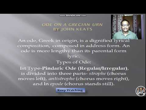 Ode on A Grecian Urn, Recitation with Meaning And Types of Ode 2