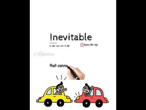 Word of the day: Inevitable with meaning and examples #english #shorts