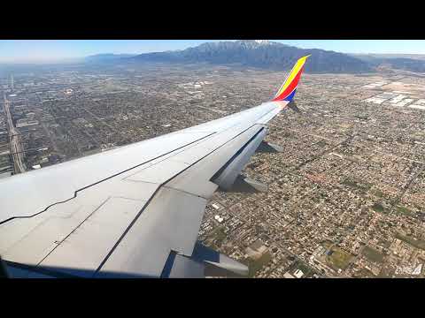 Southwest Airlines 1925 Boeing 737-7H4 4K Landing Ontario California