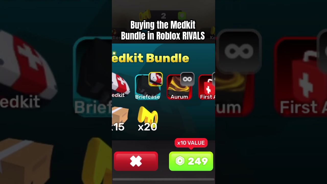 Noob To Pro: Buying The Medkit Bundle In Roblox RIVALS! 📊 #robloxrivals #roblox