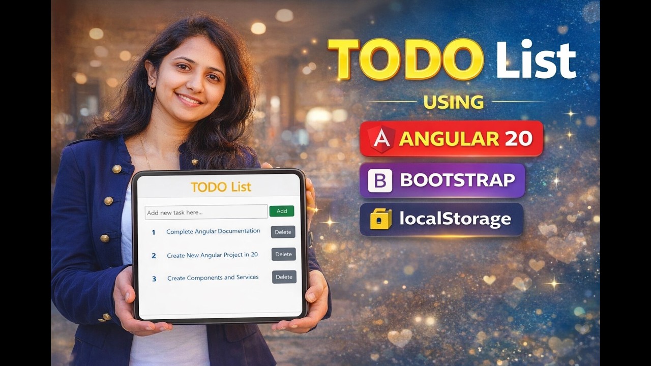 2. TODO List Application using Angular 20, Bootstrap & localStorage | Projects in Angular 20