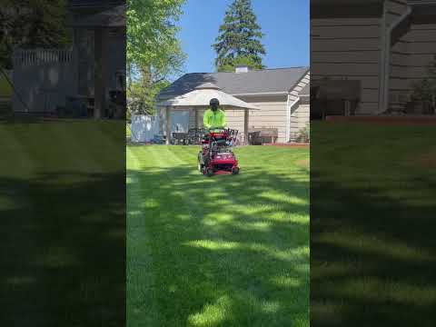 Ferris 32 mower is great for backyards. #landscape #foryourpage #professional #columbusohio #fyp