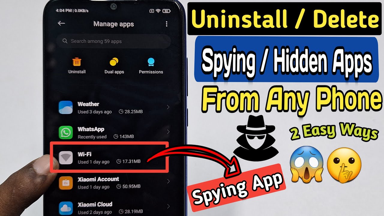 How to Uninstall or Delete Spying Hidden Apps👌 2025