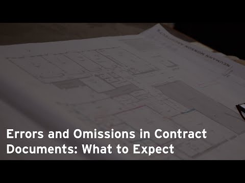 Errors and Omissions in Contract Documents: What to Expect