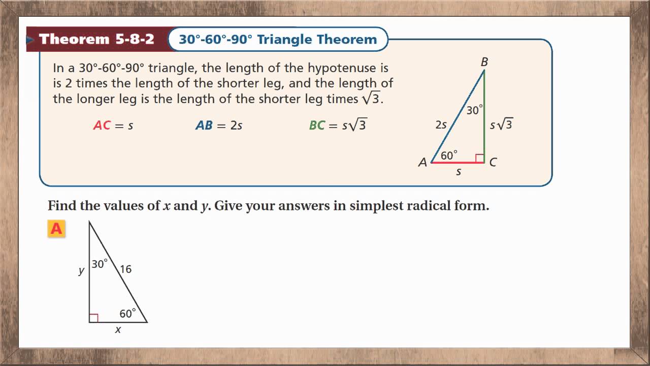 Lesson 5 8 Applying Special Triangles