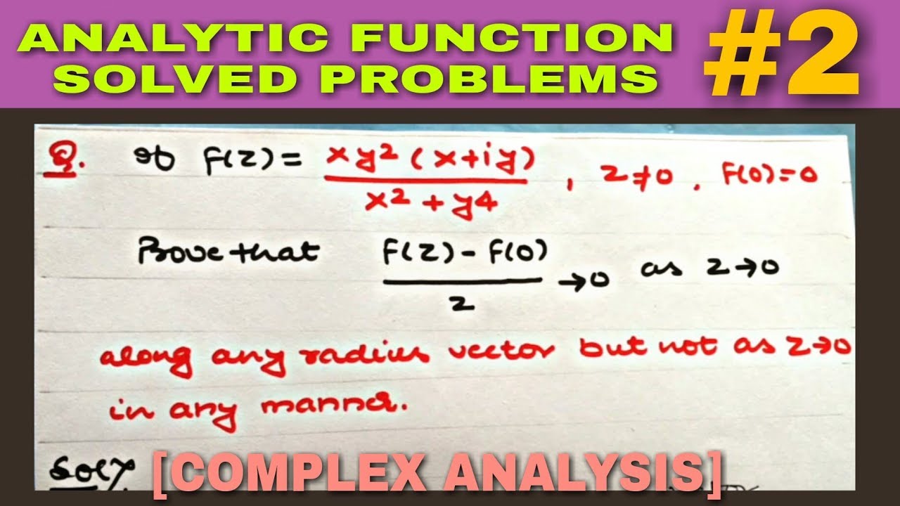 Analytic function solved problems - 2