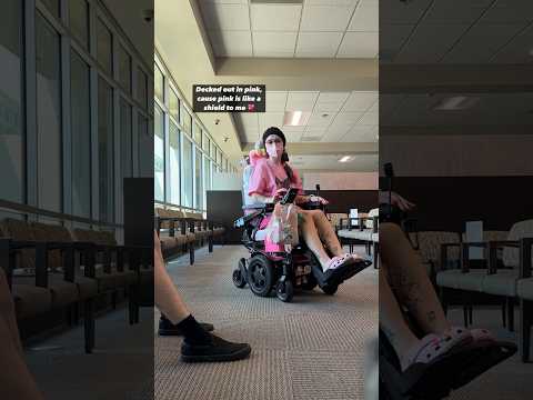 My EMG and nerve conductive study lowkey sucked 😅 #disabilitypride #disabled #wheelchair