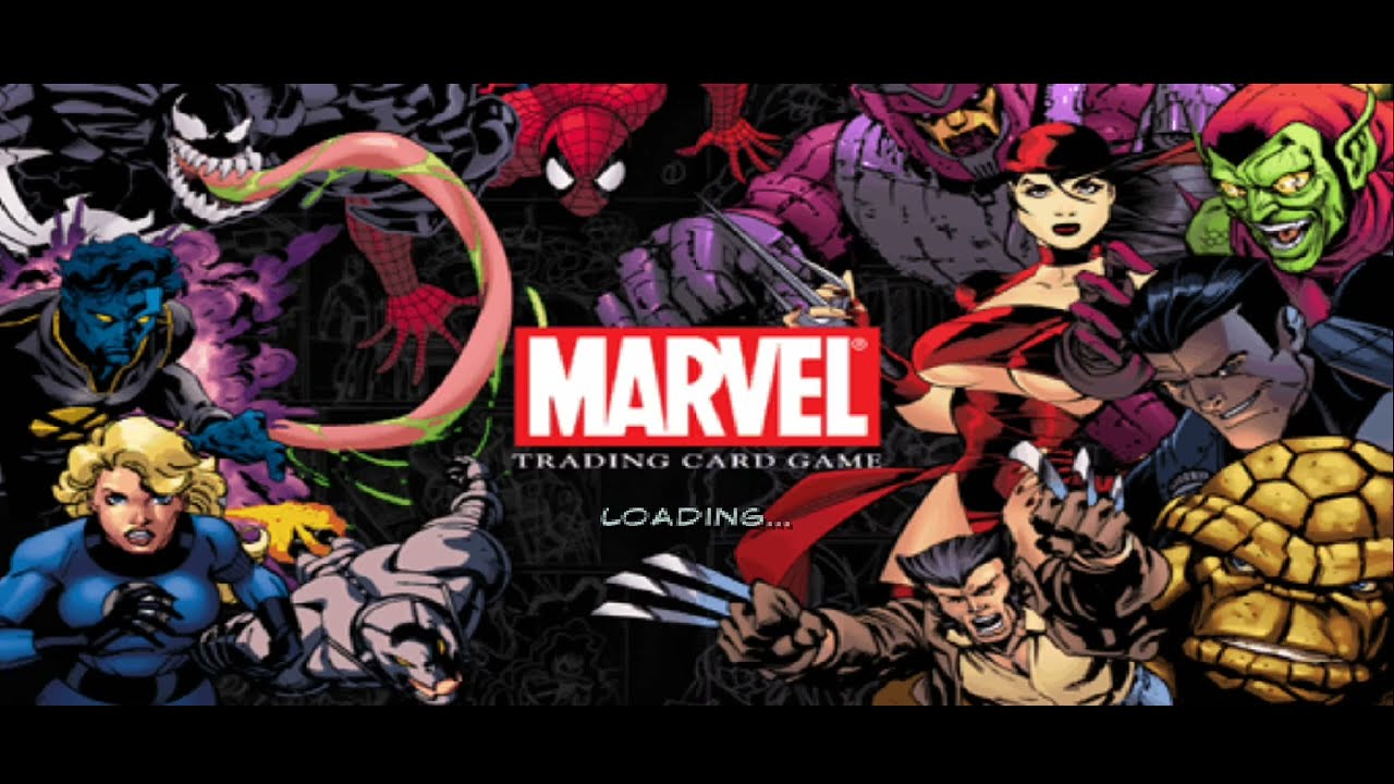 Marvel Trading Card Game (PSP) Daredevil vs Hammerhead - Hunted Heroes Stage gameplay!!