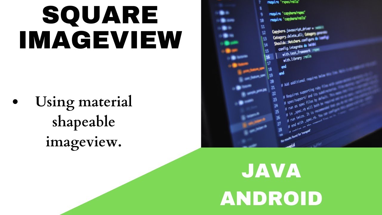 ANDROID - SQUARE IMAGEVIEW TUTORIAL IN JAVA | SHAPEABLE IMAGEVIEW