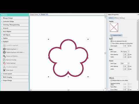 'Digitize Appliqué' Tool in Hatch Embroidery 3