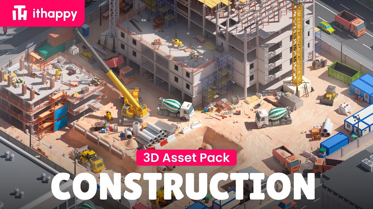 Construction - 3D Low Poly Asset Pack for Games