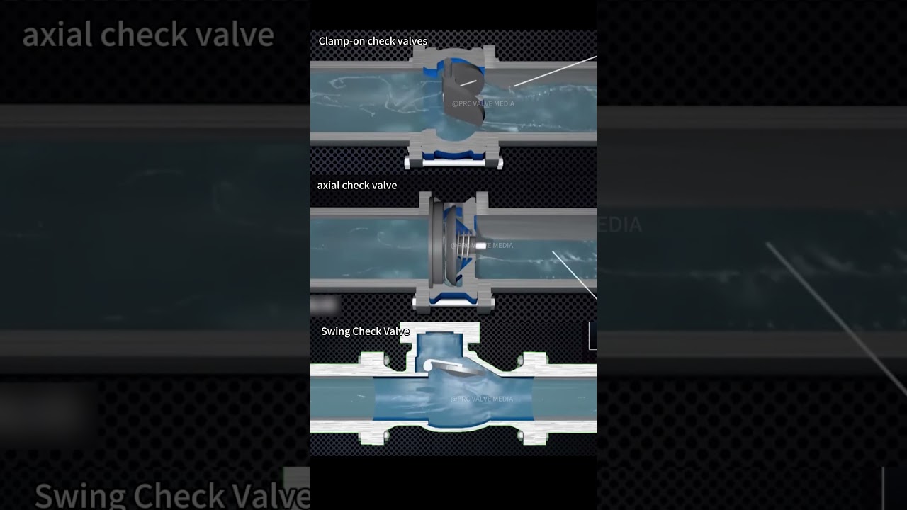 Working Principle of Three Commonly Used Check Valves  #valve   #machine
