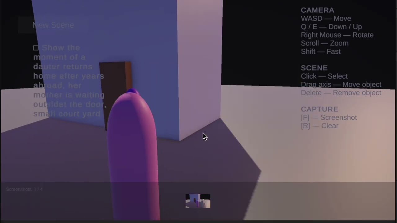 Scene2Scene: LLM-driven 3D Spatial Blockout for Guided AI Video Synthesis