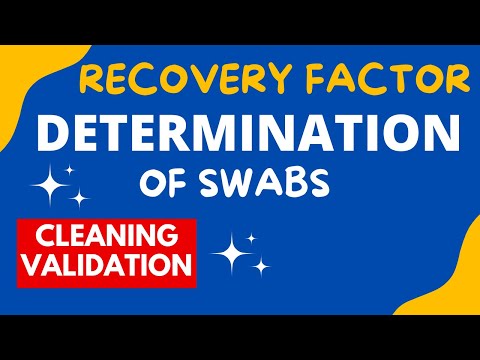 Recovery Factor of Swab | Cleaning Validation Swab Analysis