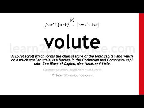 Pronunciation of Volute | Definition of Volute
