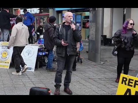 Paul Cardin talking at Digital ID protest, November 15th 2025 | Wirral ...