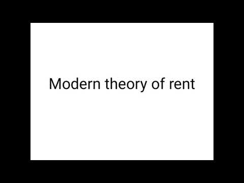 Modern Theory of Rent