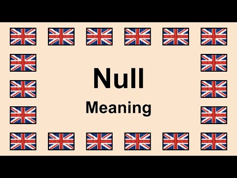 Meaning of NULL in English 🇬🇧