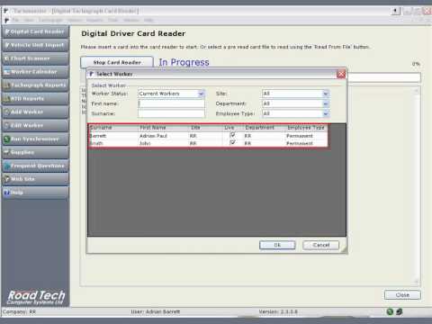 Card Reader - Tachomaster Tachograph Analysis