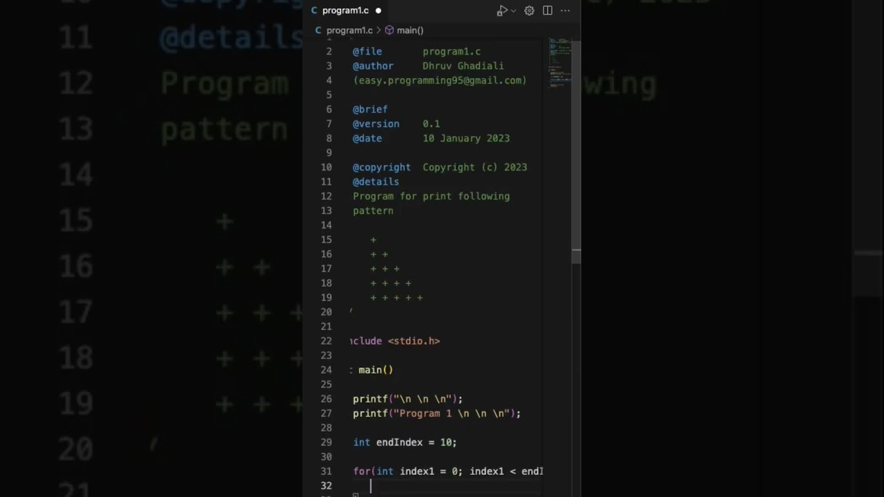 C Programming Pattern 01
