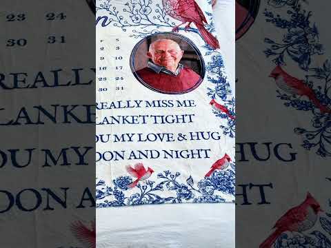 Hug This Blanket Tight I'm Sending You My Love Memorial Blanket | Personalized Photo Blanket