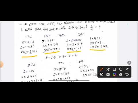 if the HCF of 546,1155,462 and 1365 isH and LCM of 252,504,108 is L then L/H=?