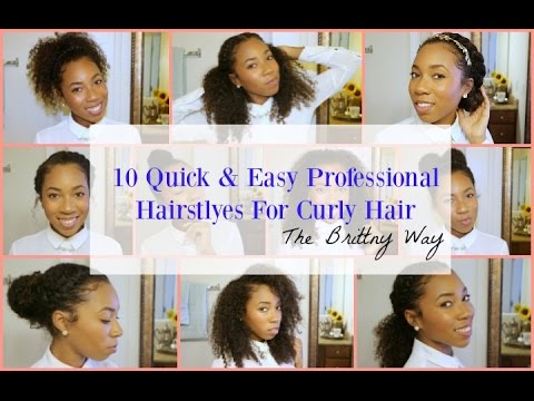 10 Quick & Easy Professional Hairstyles for Curly Hair