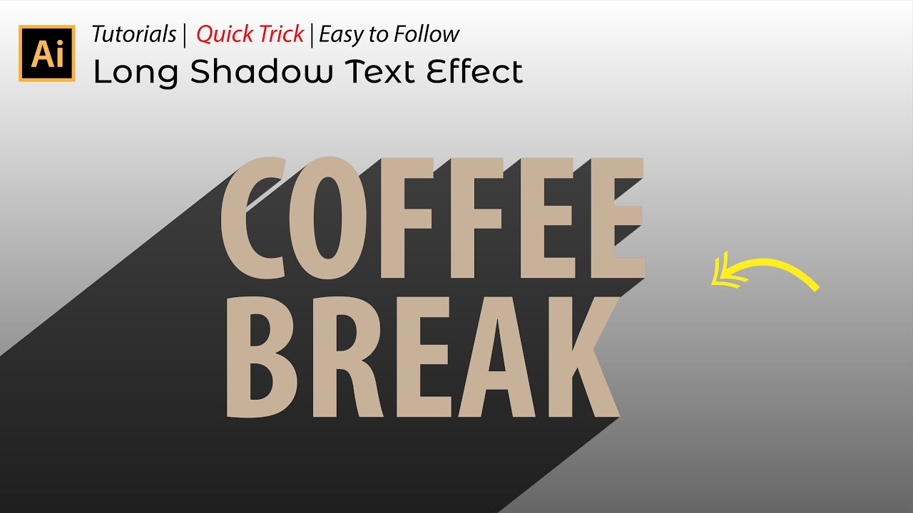 Long Shadow Text Effect - Adobe Illustrator Tutorial