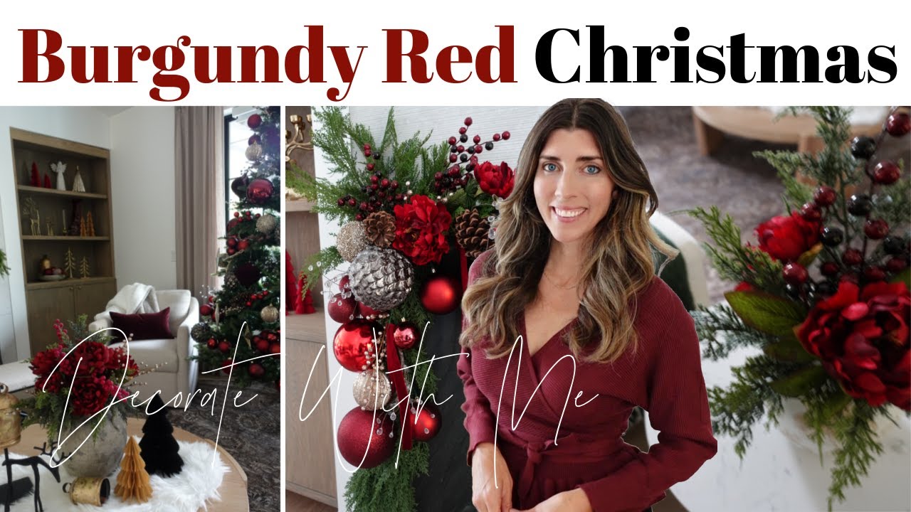 Transforming my Home for Christmas with Burgundy Red Decor: A Stylish Holiday Makeover