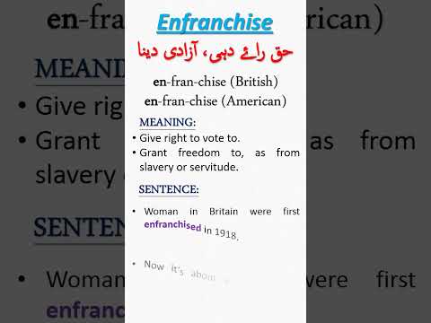 Enfranchise meaning| #shorts