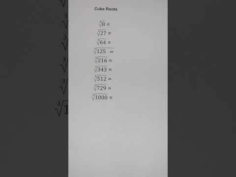 Cube Roots to 10