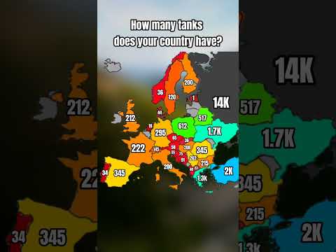 How many tanks does your country have? #europe #map #mapping