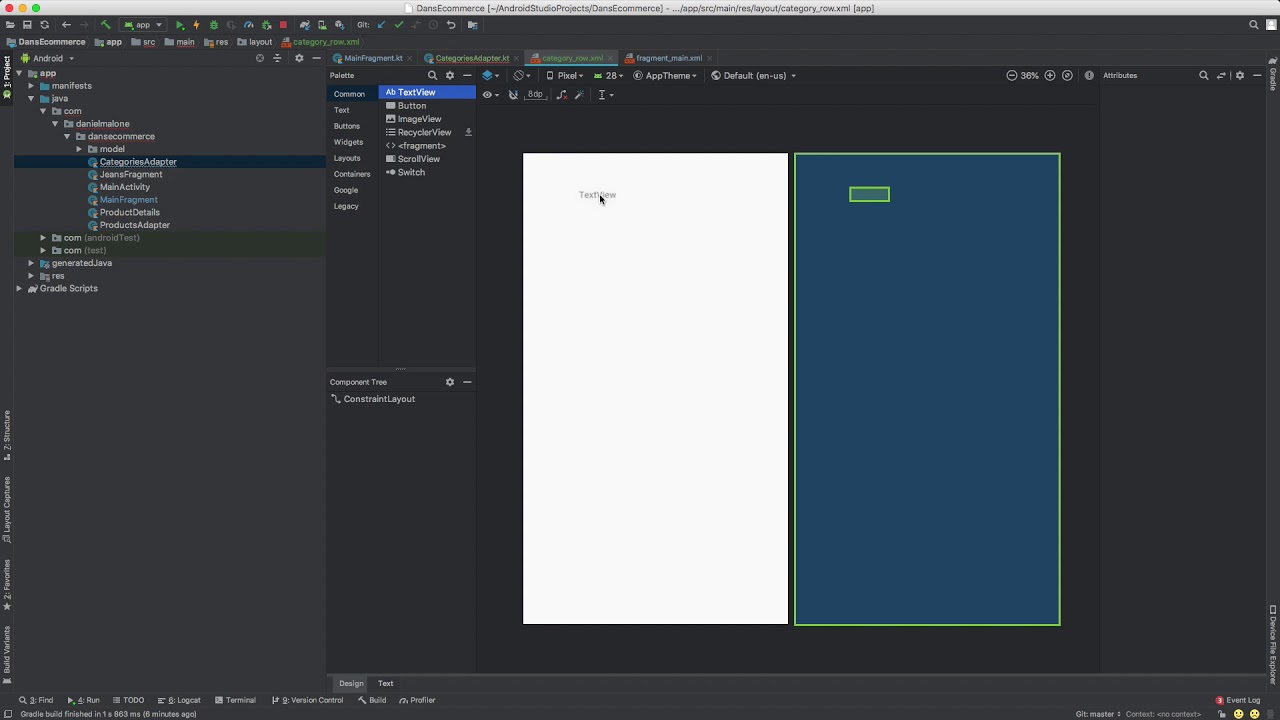 Creating a Horizontal RecyclerView with Kotlin (Ecommerce #12)
