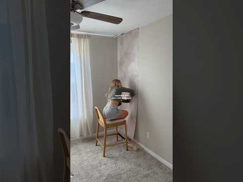 Wallpaper transformation in my office ✨ #diy #home