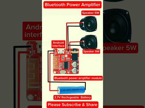 Bluetooth Power Amplifier || 2 Pitches Bluetooth Amplifier Circuit #amplifier #bluetoothspeaker