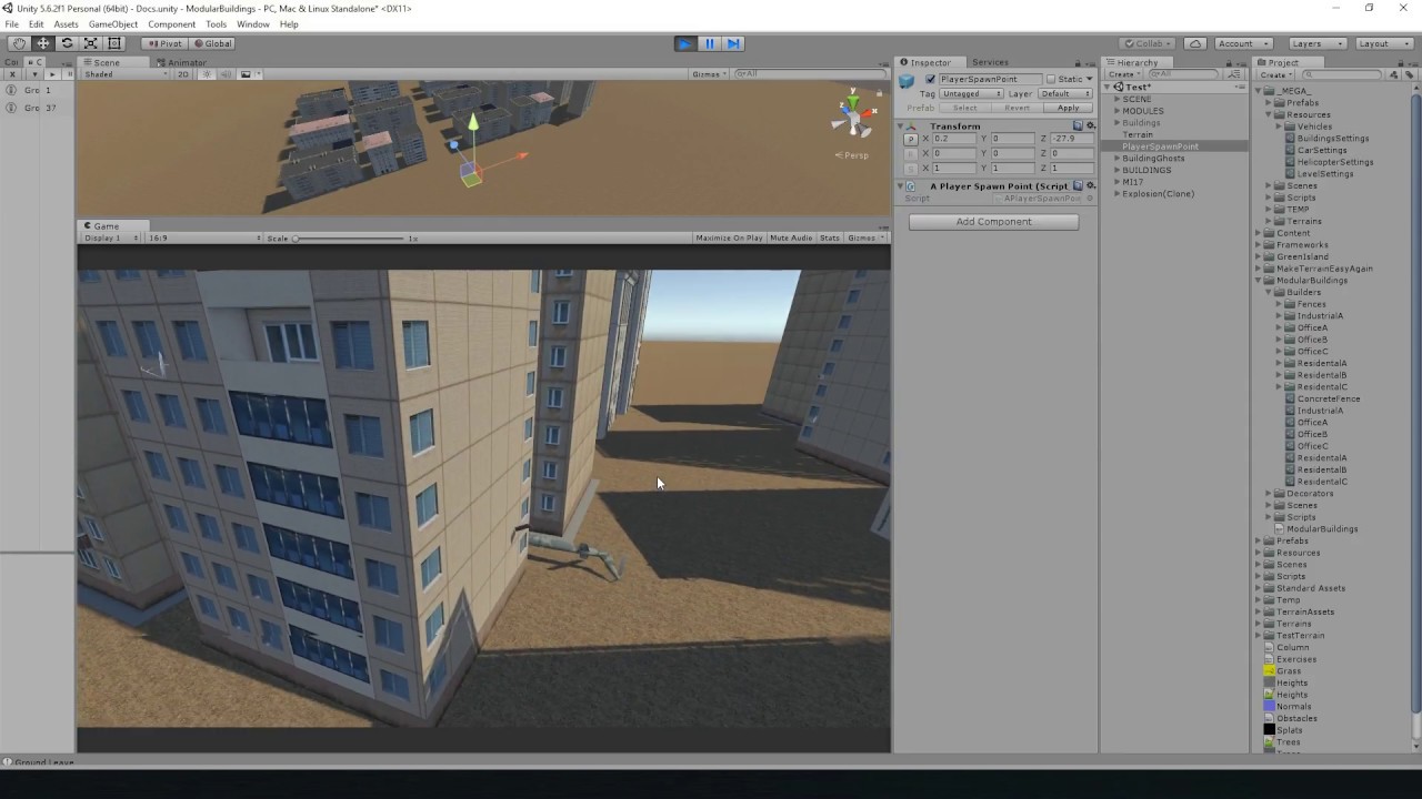 Modular Buildings Framework for Unity: Example of usage