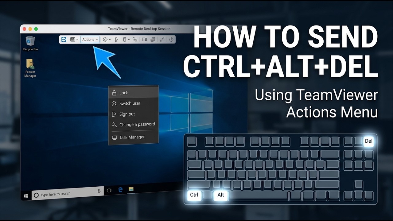 How to Send Ctrl Alt Delete in TeamViewer | Easy Remote Desktop Guide 2026