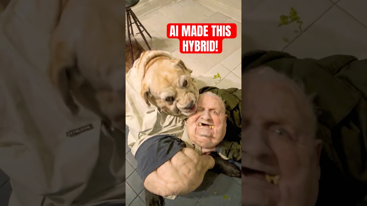 AI Creates Disturbing Dog-Human Hybrid Scene! 🐶😱🤖 | Surreal Nightmare Edit