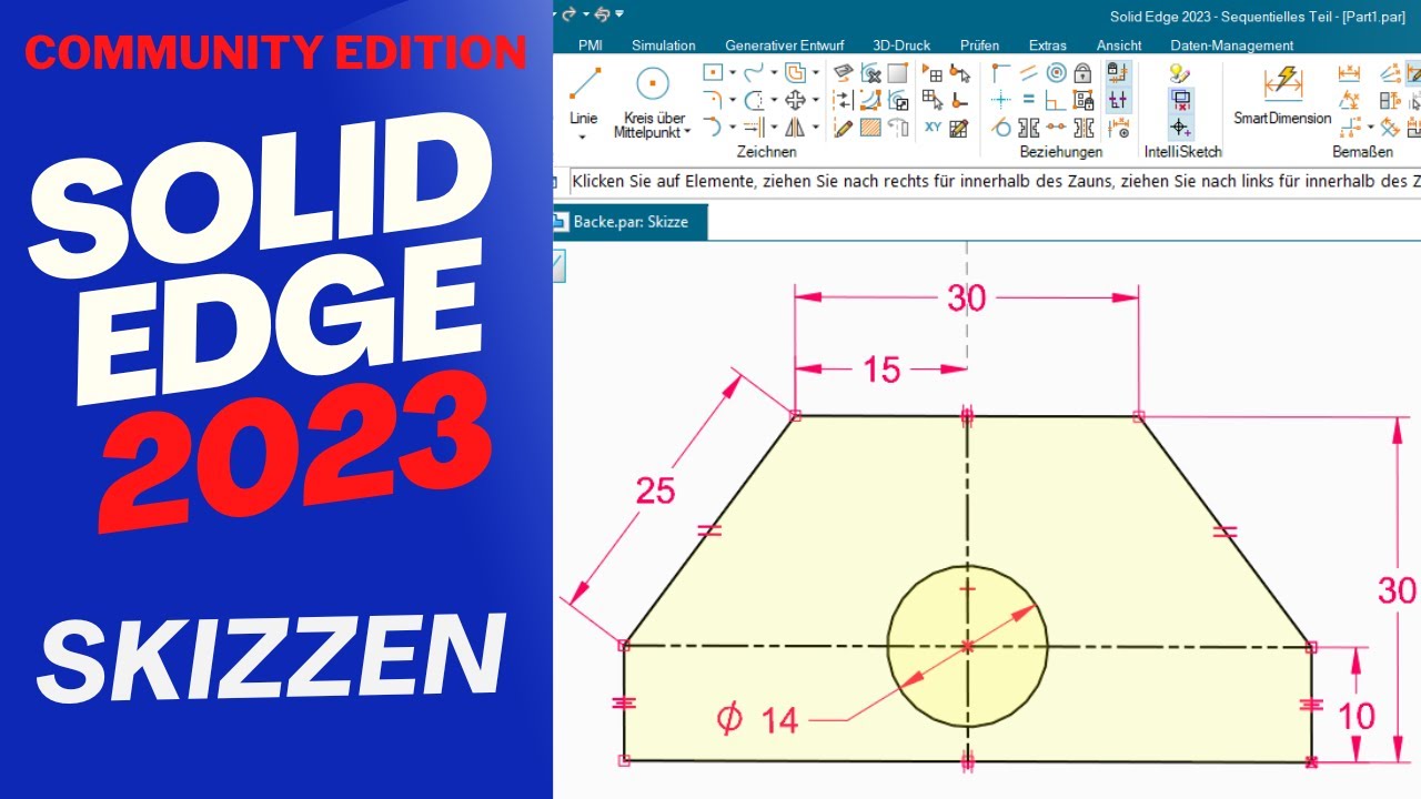 Solid Edge 2023 - Skizzen