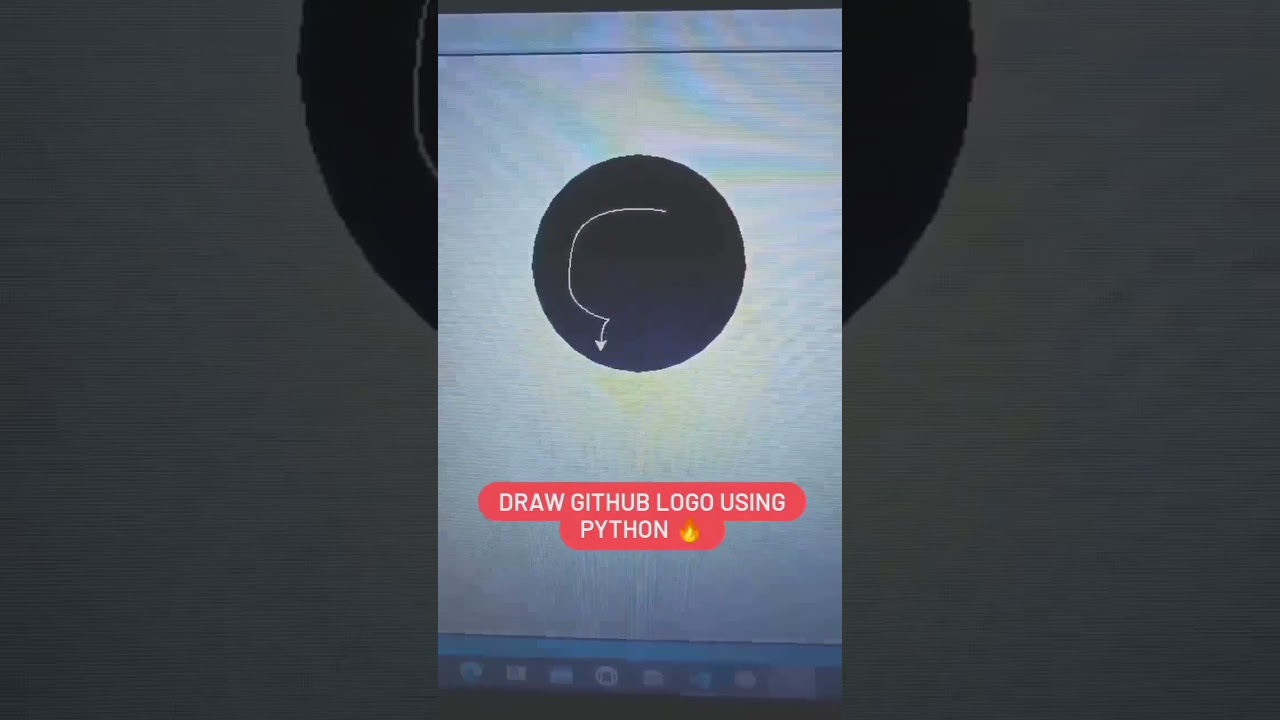 Draw github logo in python. python turtle design. github logo design in turtle.