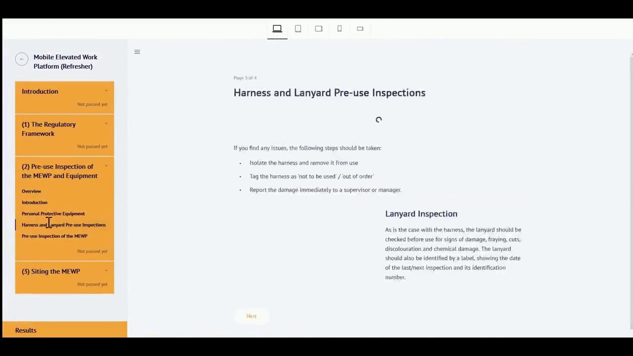 Mobile Elevated Work Platform (MEWP) Refresher eLearning from RTITB