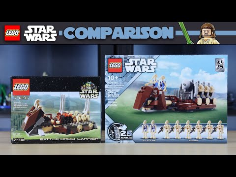 LEGO Star Wars 7126 Battle Droid Carrier vs. 40686 Trade Federation Troop Carrier - SET COMPARISON