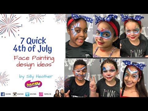 7 Quick 4th of July face Painting Design Ideas