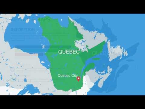 Map of Quebec: Quebec Canada Keynote maps for Presentation