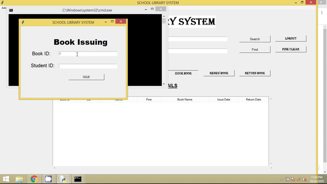 School Library System using Python - Demo