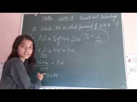 Find 36 is what percent of 144 ? | ICSE Class 8 Maths | Chapter 7 percent and percentage
