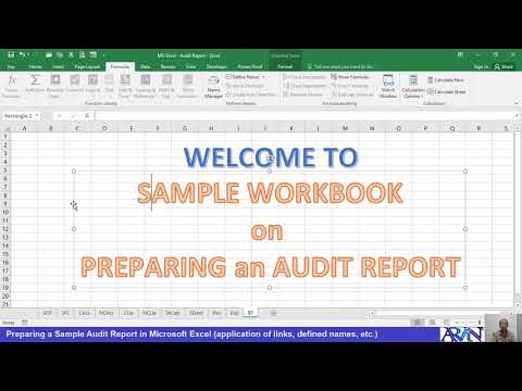 MS Excel Preparing a Sample Audit Report